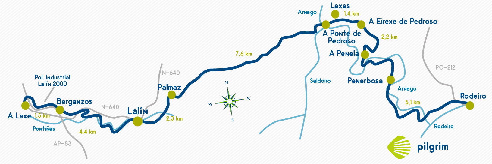 Camino de Santiago desde Rodeiro a A Laxe | Camino de Invierno