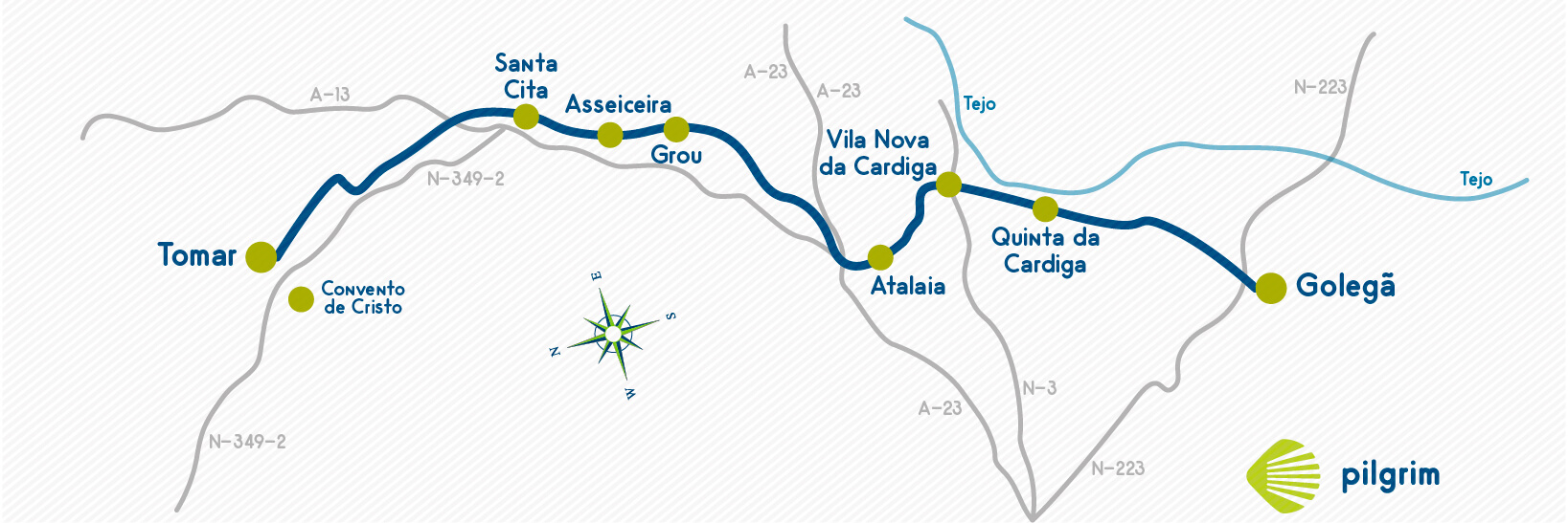 Camino de Santiago desde Golegã a Tomar | Camino Portugués | Pilgrim